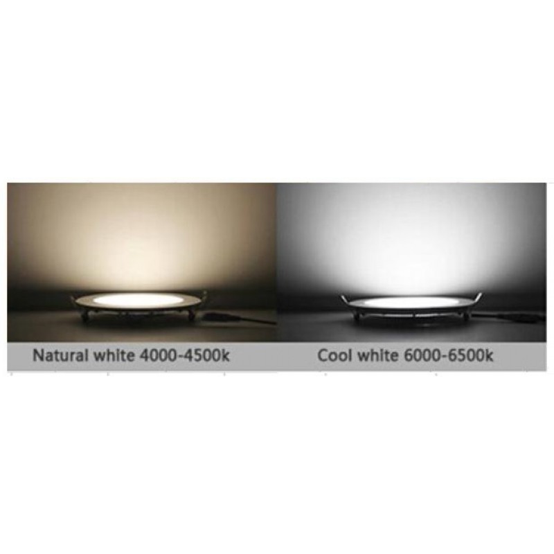 Downlight panel LED Redondo 300mm Níquel 24W